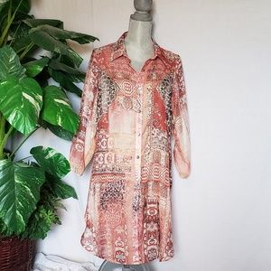 Reba | Tops | Reba Coverup Blouse Medium | Poshmark